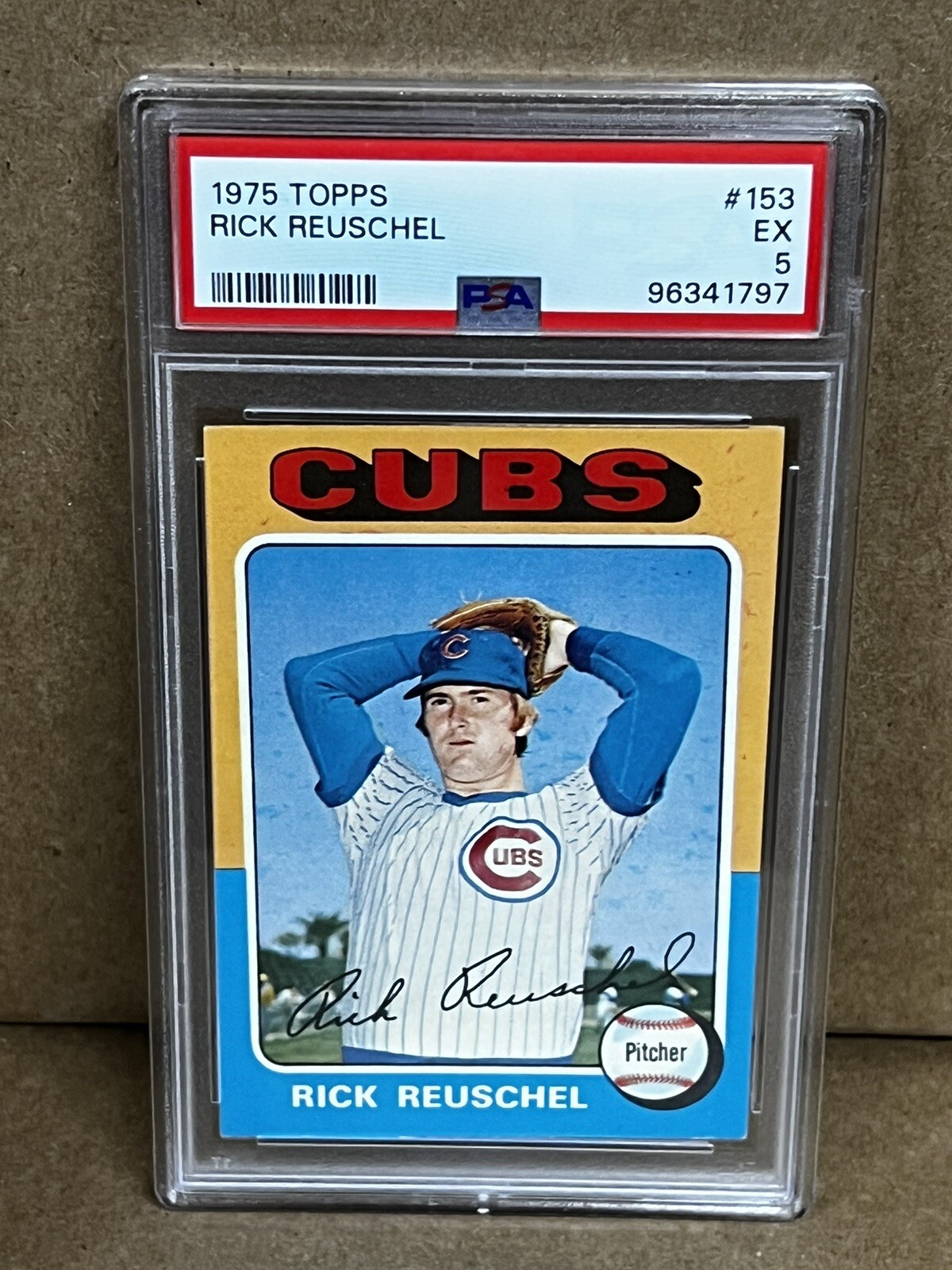 1975 Topps Rick Reuschel #153 PSA 5 EX Chicago Cubs | eBay