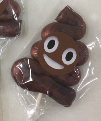 5 X-LARGE EMOJI POO LOLLY - SUGAR CANDY GIFT SWEET BUFFET EMOJI POOP ...