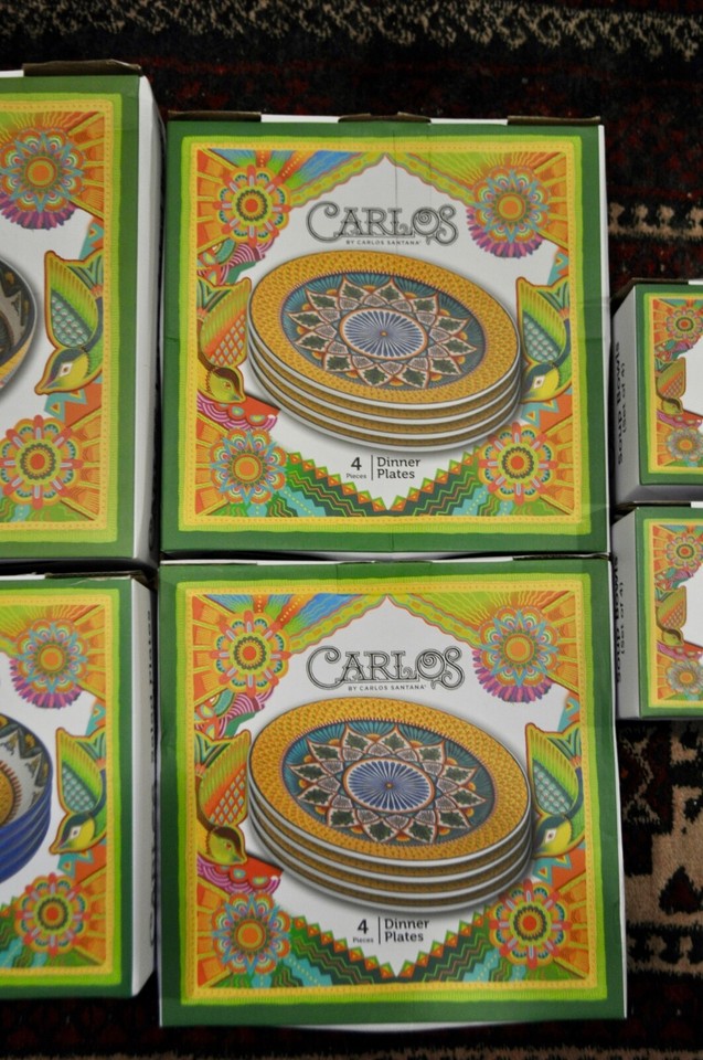 Carlos by Carlos Santana 8 Dinner Plates, 4 salad plates, 8 Soup Bowls ...