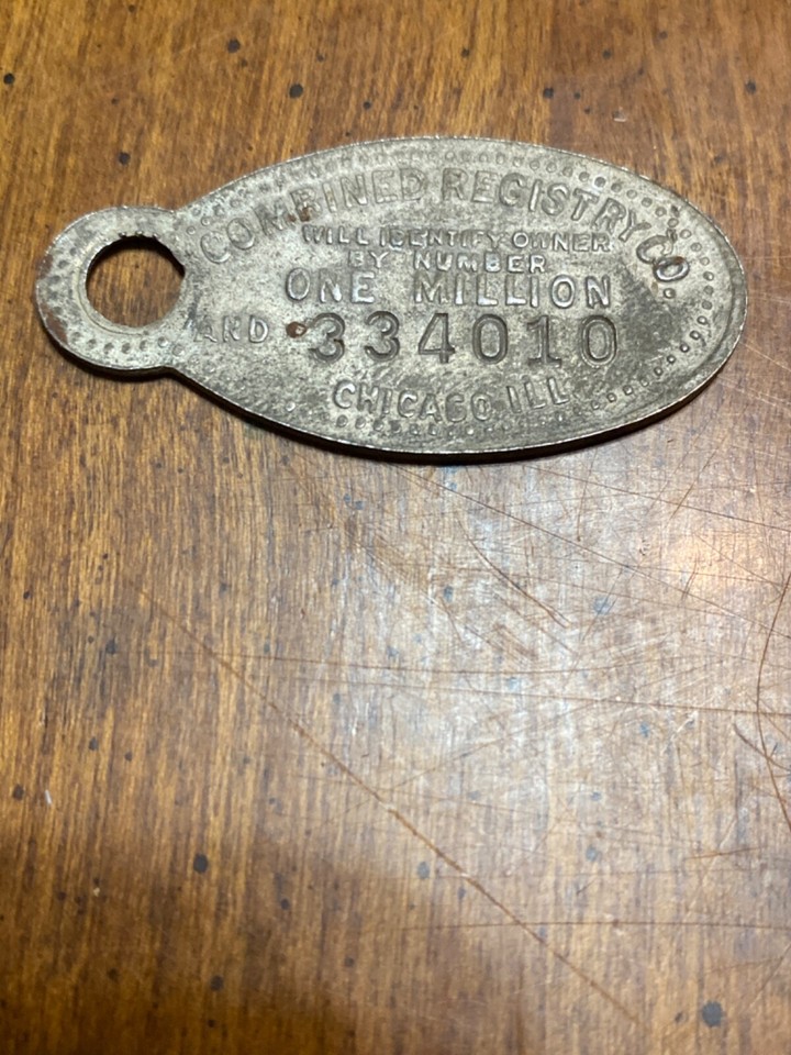 Vintage If Lost One Dollar Reward Key Fob Tag Chicago Illinois | eBay