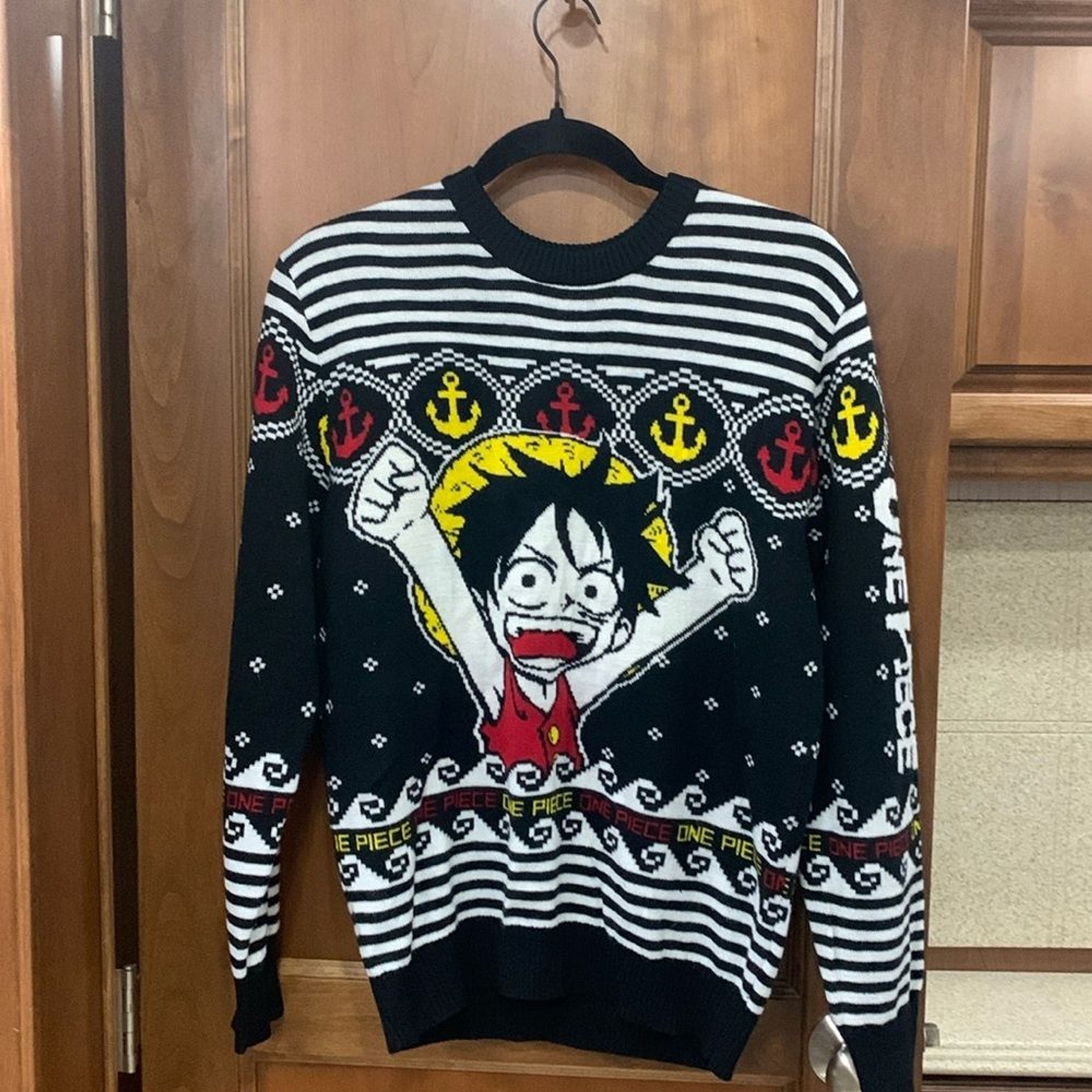 Chibi Monkey D. Luffy Holiday Sweater - BoxLunch Excl… - Gem