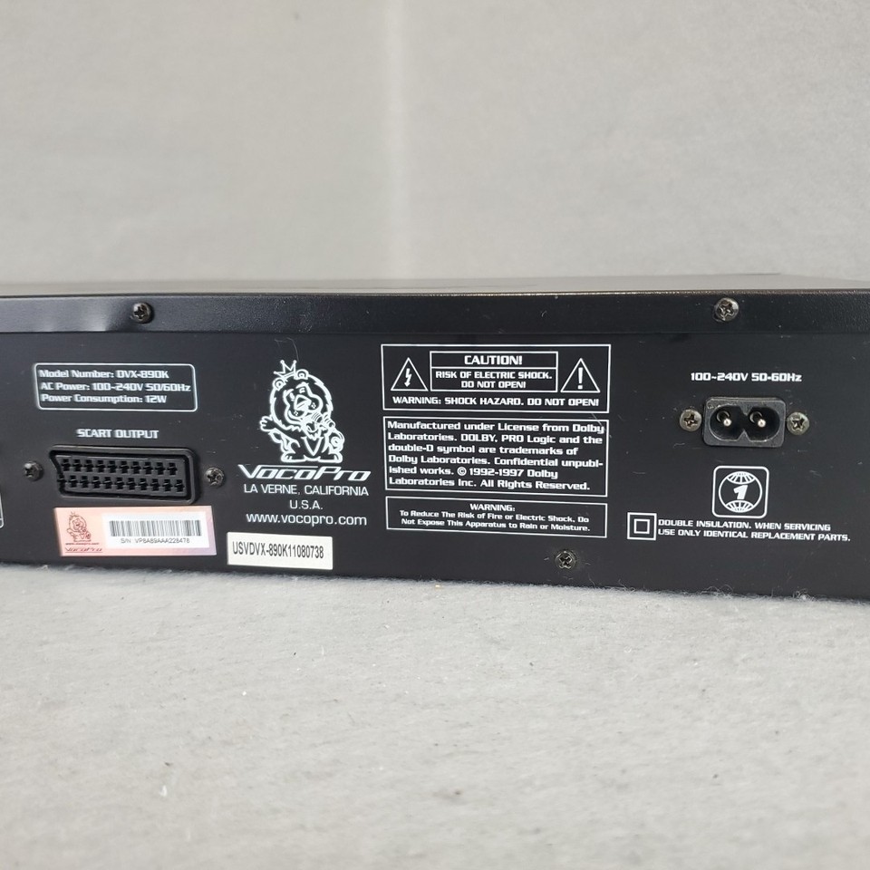 Vocopro Dvx890k Multi-Format Digital Key Control Dvd Karaoke Player ...