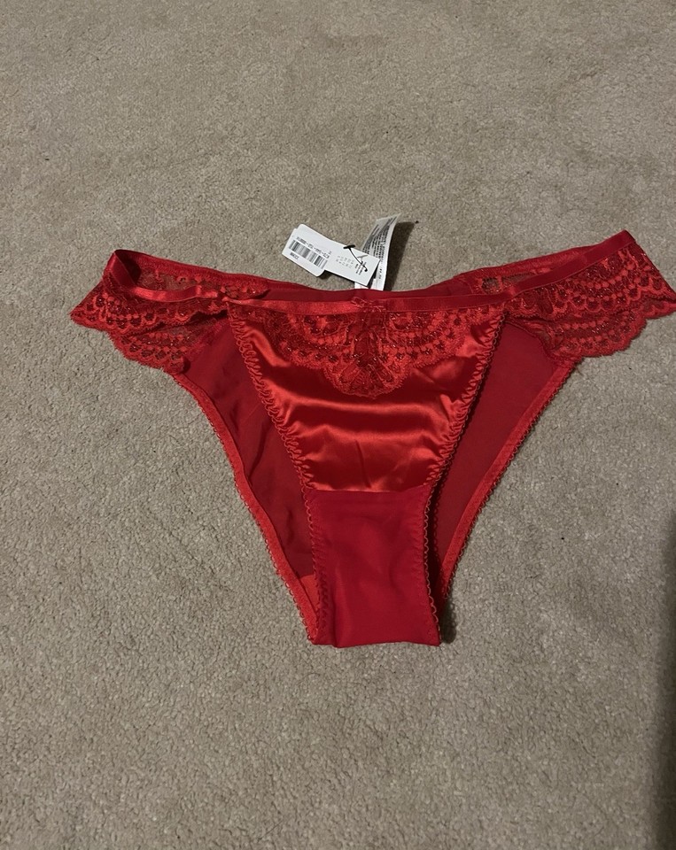 Ann Summers Red Balcony Bra 34B And Bikini Brief Size 12 Set. New.Brief ...