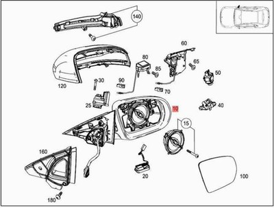 Genuine MERCEDES S213 W213 E-CLASS All-Terrain T-Model Mirror frame ...