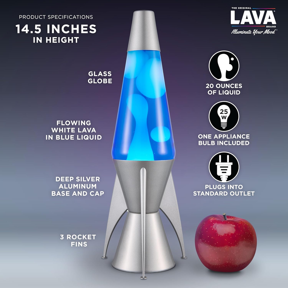 the Original Lamp - 14.5" Gray Stratosphere – Retro Rocket Liquid ...