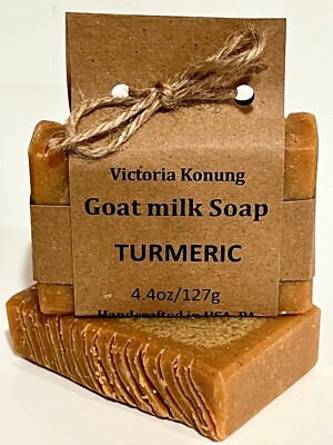 VK Handmade soap Goat's milk soap TURMERIC soap Sensitive skin soap ...