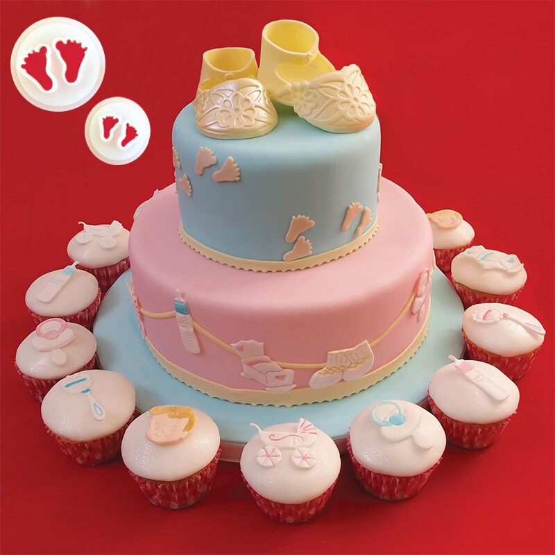 Baby Feet Icing Decorations