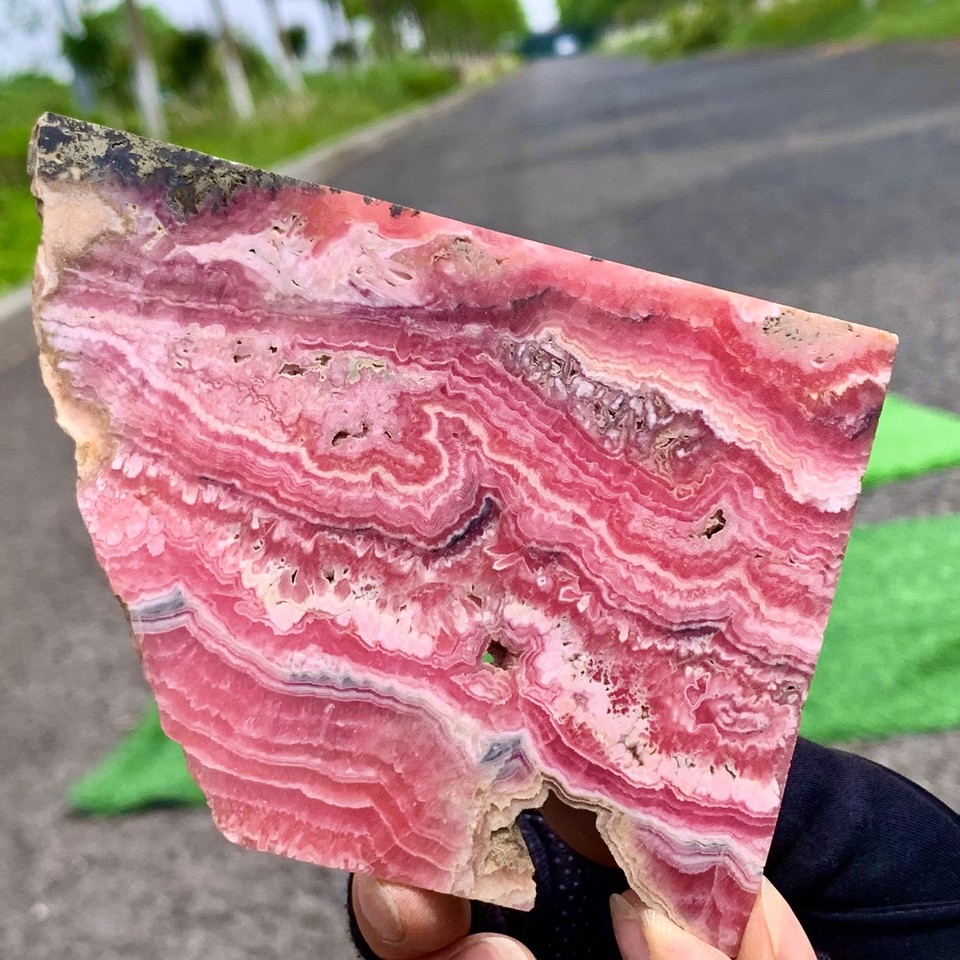 124G Rhodochrosite Crystal Slab Slice AAA+ Love / Compassion / Light ...