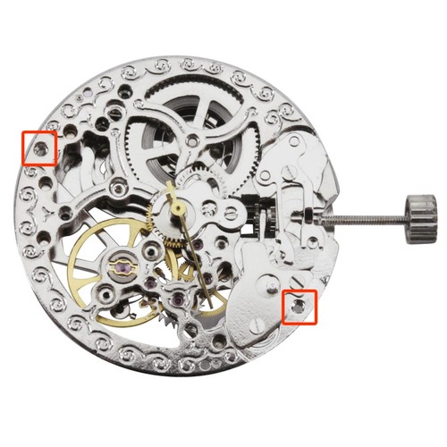 Chinese Automatic Skeleton Mechanical Watch Movement 3 Hands TY2807 ...