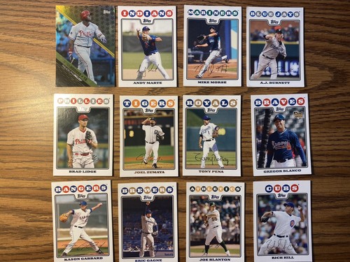 Lot Of 12 Topps 2008 Baseball Cards. Ryan Howard, Eric Gagne, AJ ...