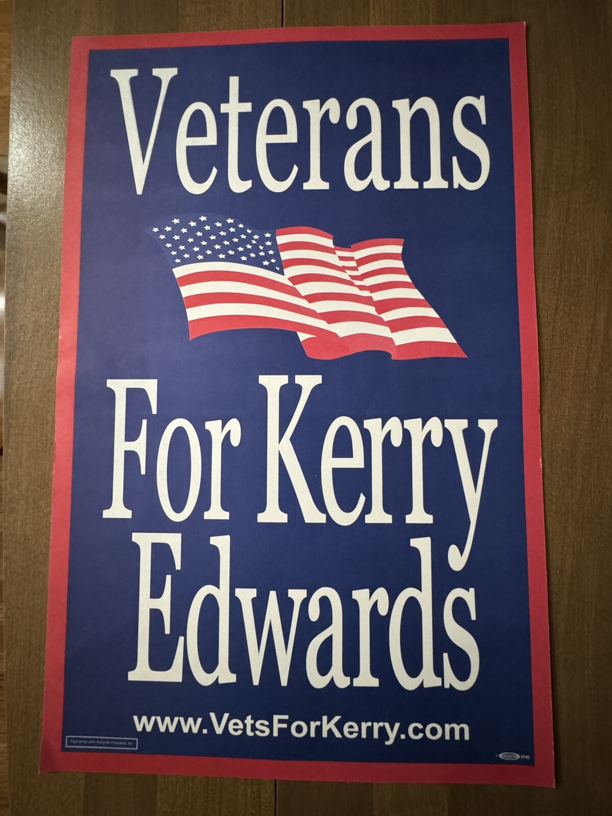 2004 Veterans for Kerry & Edwards Campaign Poster 14x22 HP - 2 Sided | eBay