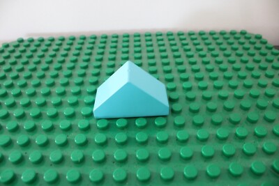 Duplo Blue Teal Azure Slopped Top Triangle House Roof Shingles 2X4 ...