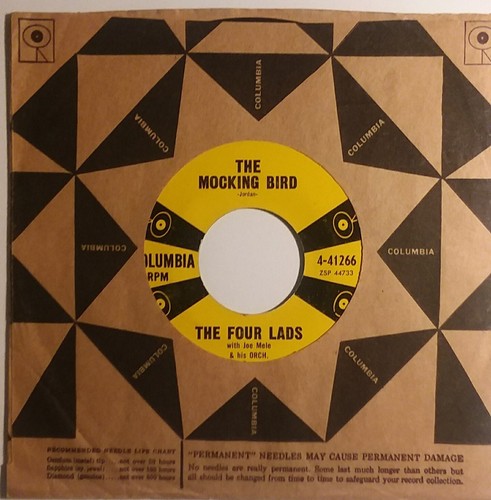 FOUR LADS 45 THE MOCKINGBIRD B/WON'CHA (GIVE ME SOMETHIN' IN RETURN ...