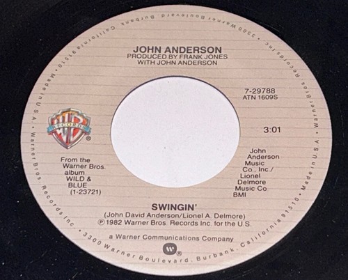 John Anderson Swingin’ / A Honky Tonk Saturday Night 45 Rpm 7” Country ...