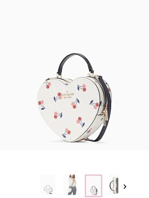 Kate Spade New York Love Shack Dancing Cherries Printed Heart Leather ...
