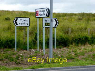 Photo 6x4 Sign for the new Omagh Hospital An Oghmagh Pictured along ...