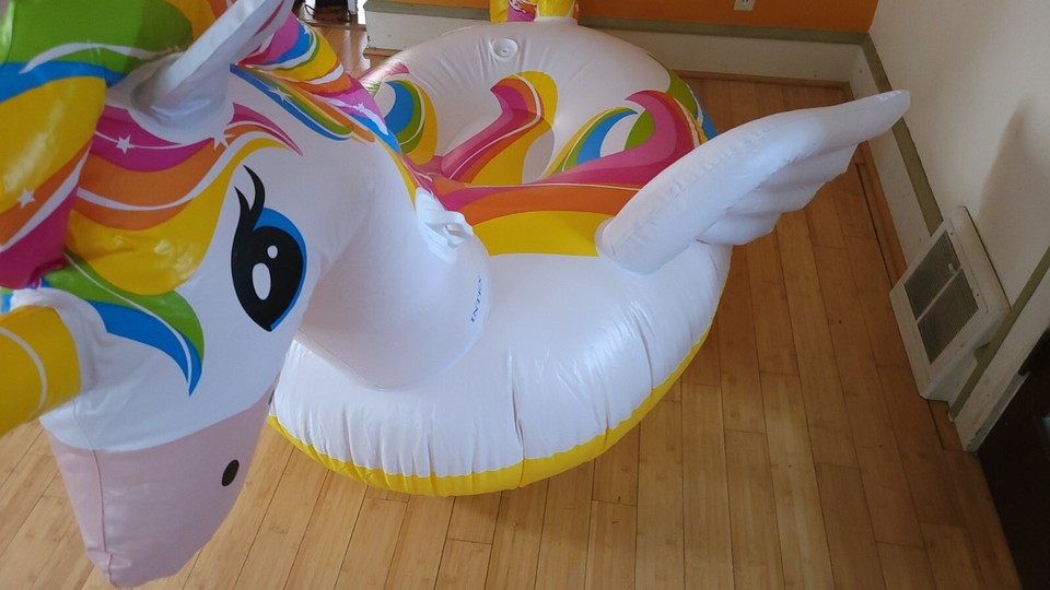 Modified Intex Inflatable Mega Unicorn Island Ride On Pool Toy | eBay