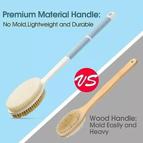 Back Scrubber Anti Slip for Shower,Back Brush Long Handle with Stiff ...