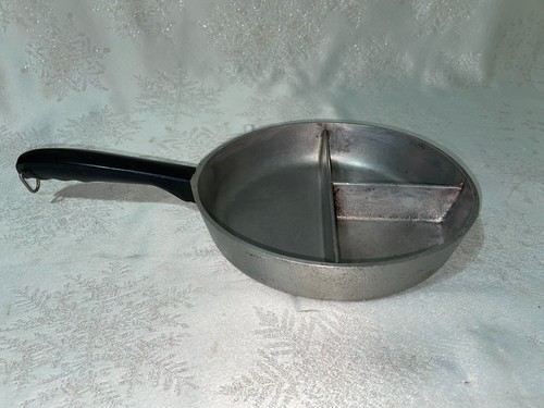 Club 3 Way Divided Hammered Aluminum 8" Frying Pan Vintage Partitioned ...
