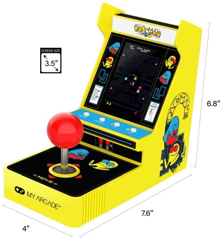 MyArcade DGUNL-7073 Joystick Player Pac-Man Portable Retro Arcade | eBay