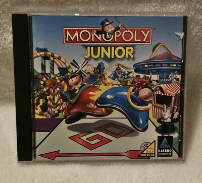 Vintage 1999 PC-CD ROM Monopoly Junior Complete With Manual Hasbro ...