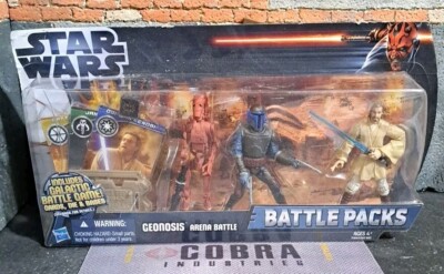 Star Wars ~ Geonosis Arena Battle Pack ~ NEW 2012 ~ JANGO FETT, OBI WAN ...