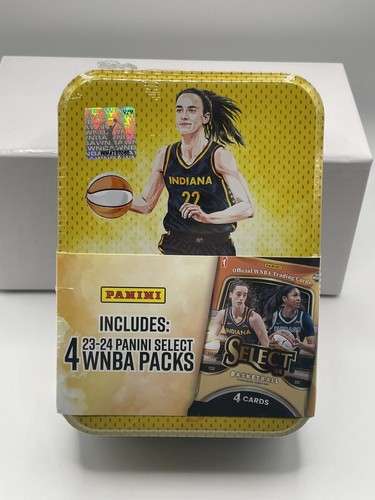 2023-24 WNBA Select Exclusive Caitlin Clark Blaster Yellow Tin ...