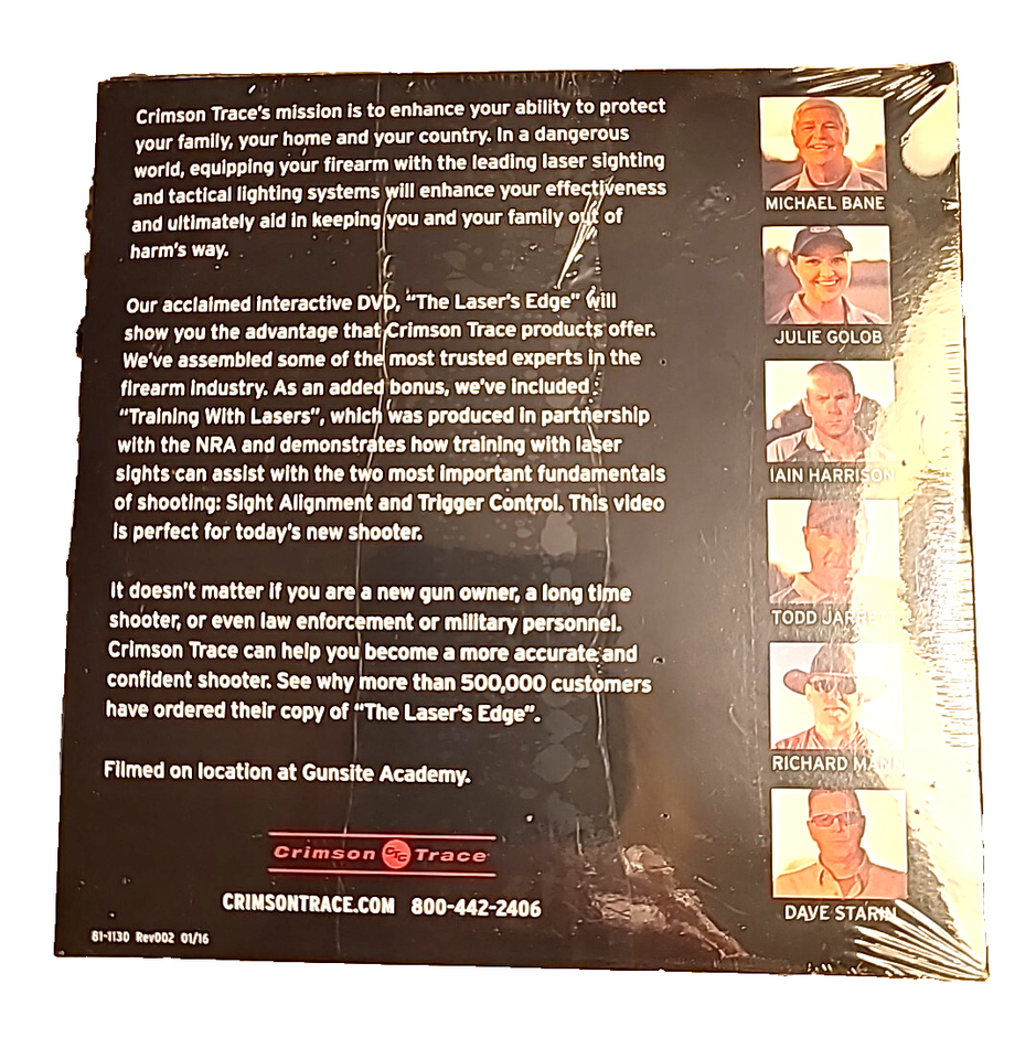 The Lasers Edge Crimson Trace DVD Laser Sighting, Lighting Systems ...