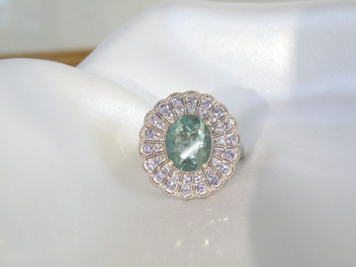 Vintage Sterling Silver 925 Large Natural Heated Fluorite Tanzanite ...