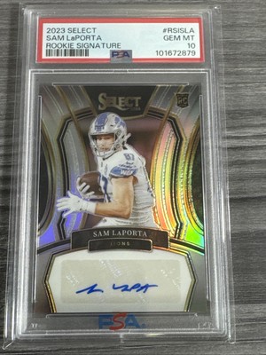 2023 Panini Select Rookie Signatures Sam LaPorta /199 PSA 10 Lions ...