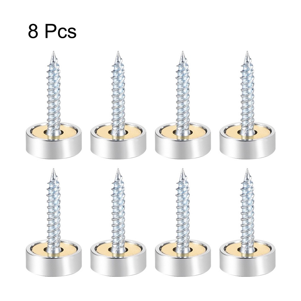 Mirror Screws Decorative Caps Cover Nails Polished Stainless Steel 14mm ...