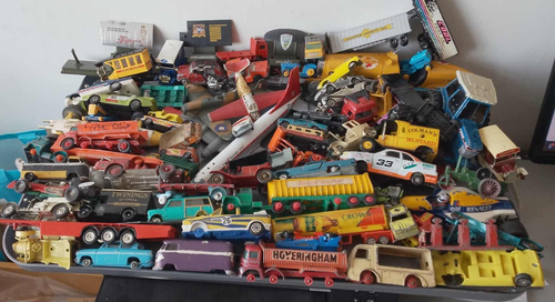 ORIGINAL VINTAGE DIECAST TOY JOB LOT CARS TRUCKS etc CORGI MATCHBOX ...