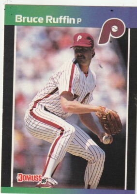 FREE SHIPPING-MINT-1989 Donruss Bruce Ruffin #515 PHILLIES PLUS BONUS ...