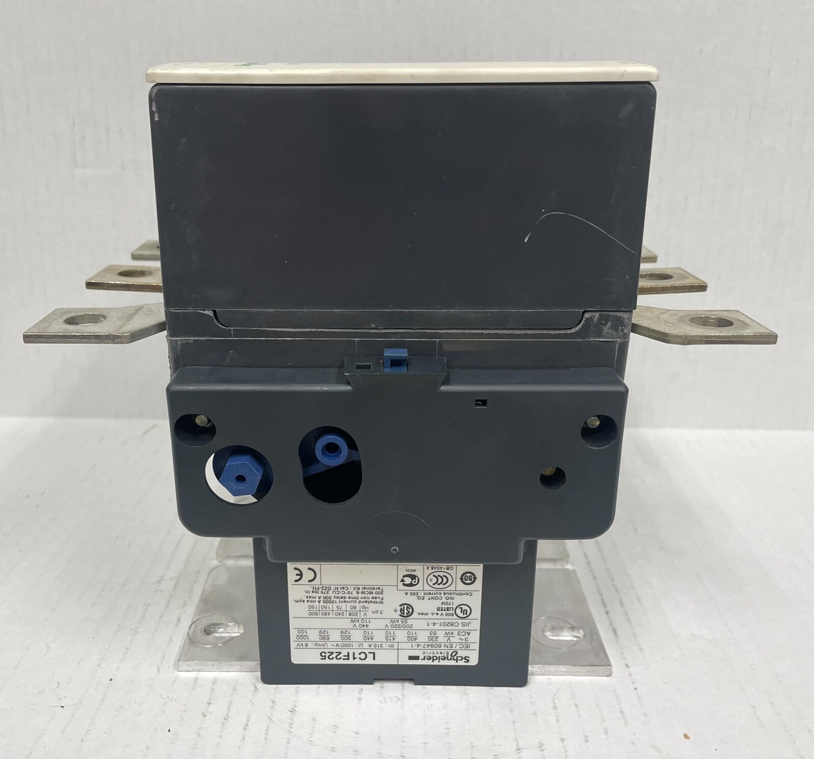 SCHNEIDER LC1F225 CONTACTOR 225A WITH 24V COIL LX4FG024 *SHIPS SAME DAY ...