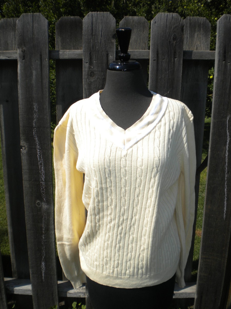 Ladies White Stag Knit Pants