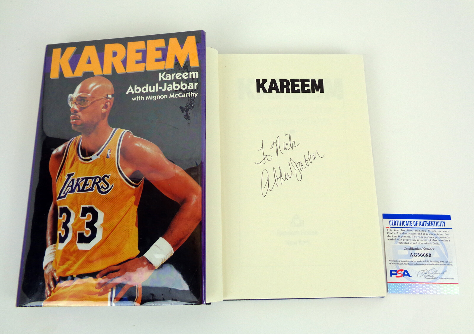 Kareem Abdul Jabbar Signed Autograph Kareem Hardcover Book PSA/DNA COA ...