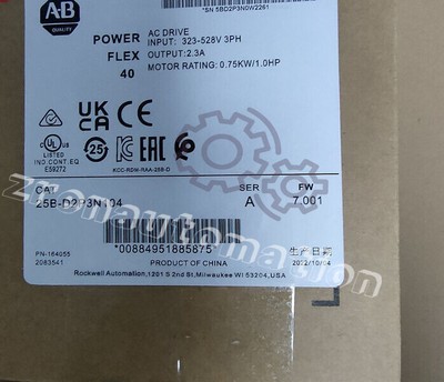 AB 25B-D2P3N104 PowerFlex 525 0.75kW 1Hp AC Drive New Factory Sealed ...