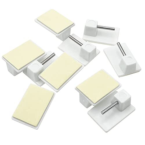 Smukdoo Self Adhesive Hooks,10 Packs Plastic Sticky End Window Hook for ...