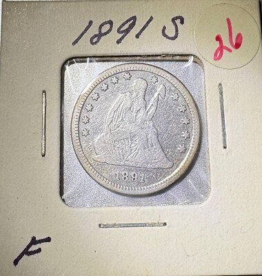 1891-S Seated Liberty Quarter, 25c | eBay