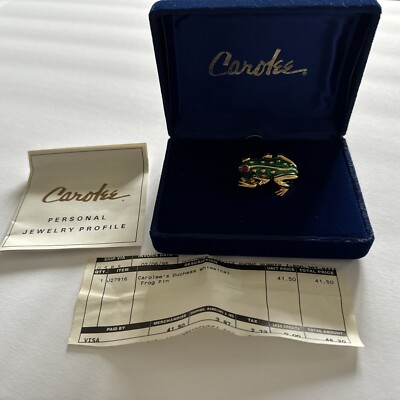 Vintage Carolee Duchess Whimsical Frog Pin | eBay