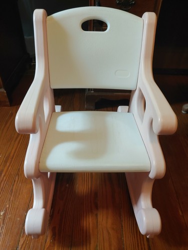 Vintage Little Tikes Rocking Chair Child Size Victorian Pink and White ...