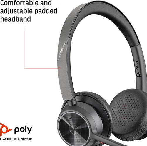 Poly Voyager 4320 USB-C Headset + BT700 – Stereo, Noise-Canceling, 24H ...