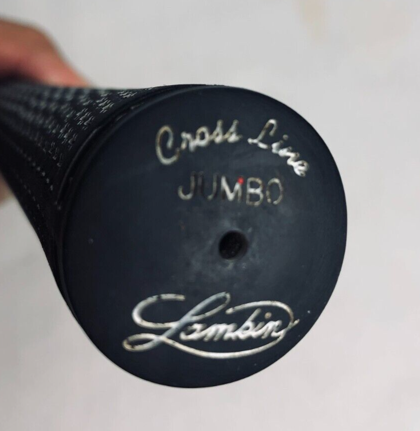 Lamkin Cross Line Jumbo Grips Black/Gold Lettering/White in Excellent ...