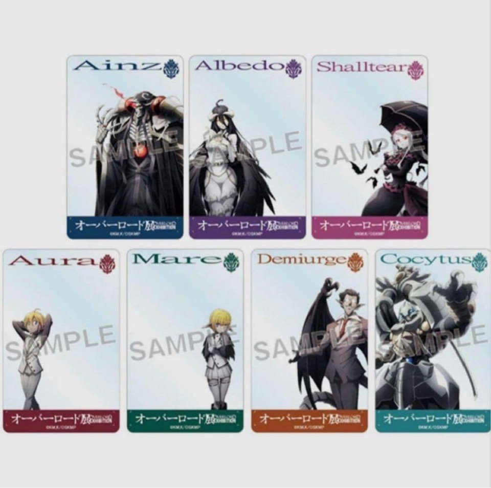 [Unopened] Overlord Exhibition Newly drawn trading clear cards, 7 types ...