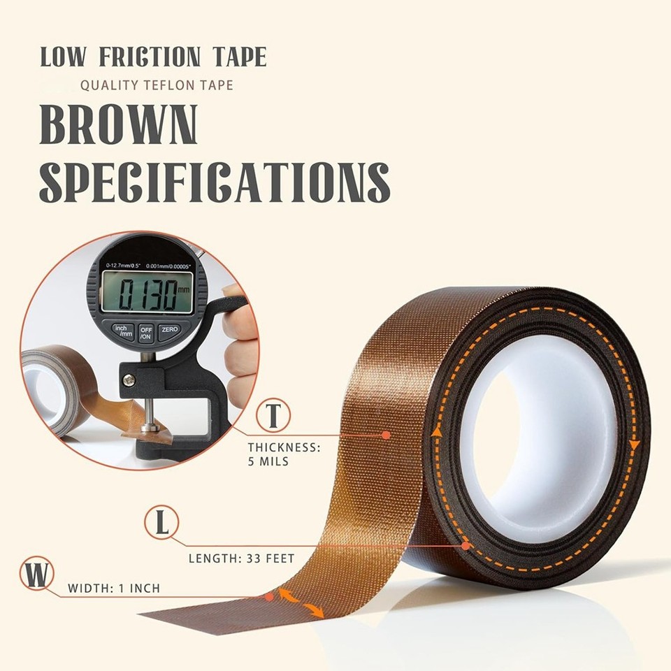 1 Roll 1 Inch X 33 Feet Low Friction Tape,Drawer Slide Tape,Drawer ...