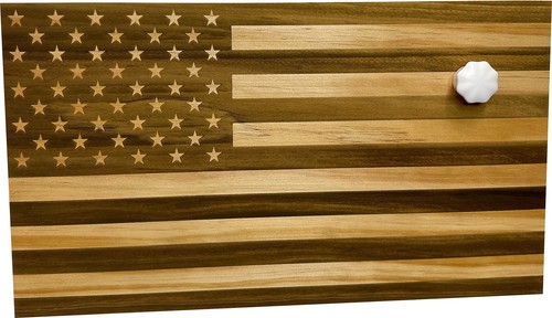 American Flag Concealed Gun Cabinet, Hidden Gun Storage American Flag ...