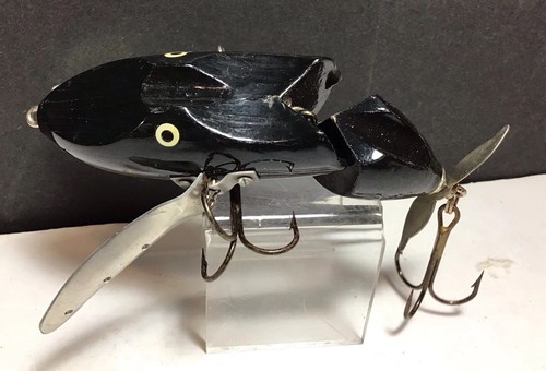 1 - VINTAGE WOODEN MUSKY LURE *UNIQUE* Creeper Style. LE BOEUF. | eBay