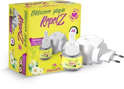 x Diffusore Plug-in REPEL Z Ricarica 48ml Citronella Anti Zanzare ...