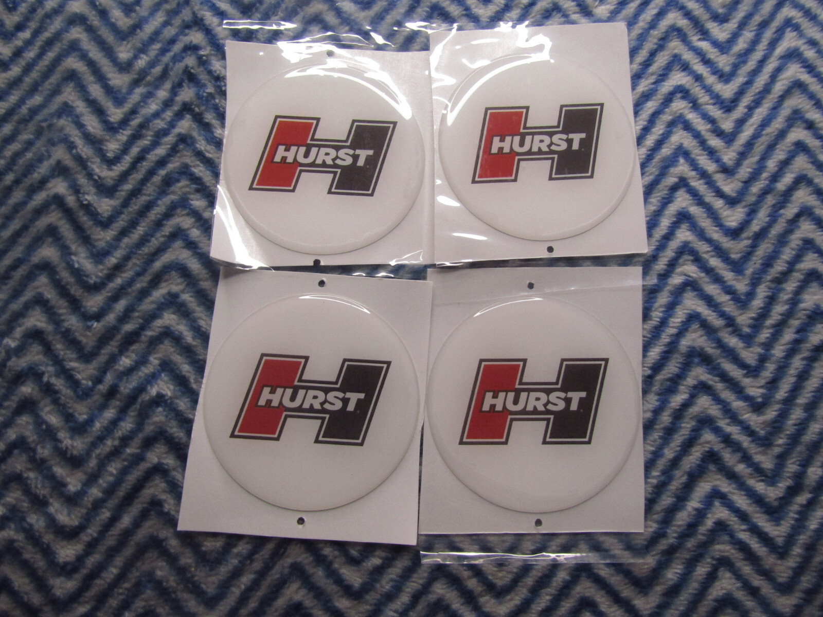 HURST SHIFTER SHIFTERS "H" LOGO WHEEL RIM CENTER CAP EMBLEMS DECALS 4X ...
