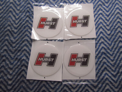 HURST SHIFTER SHIFTERS "H" LOGO WHEEL RIM CENTER CAP EMBLEMS DECALS 4X ...